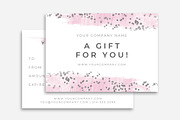 Pink Gift Card Template, a Card Template by DesignStudioTeti | Creative ...