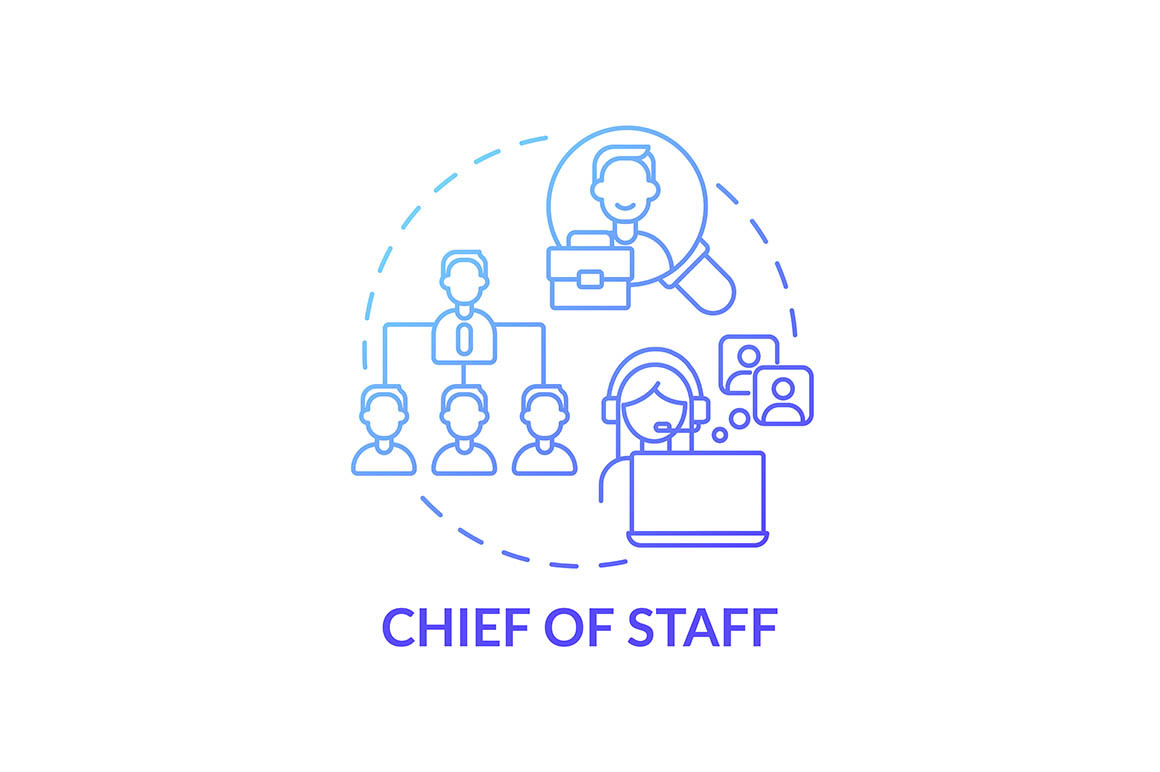 Chief of staff concept icon, an Outline Icon by bsd studio