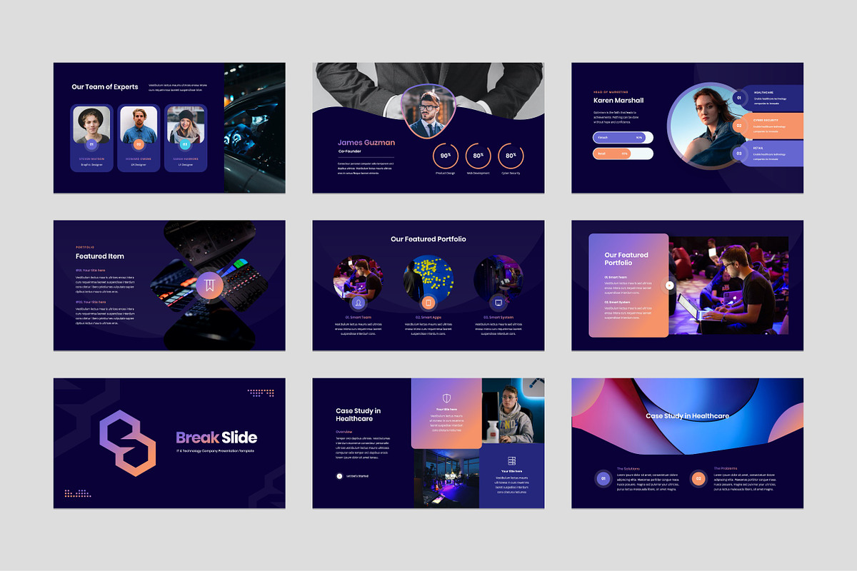 IT PowerPoint Presentation Template, a Presentation Template by Flat Icons