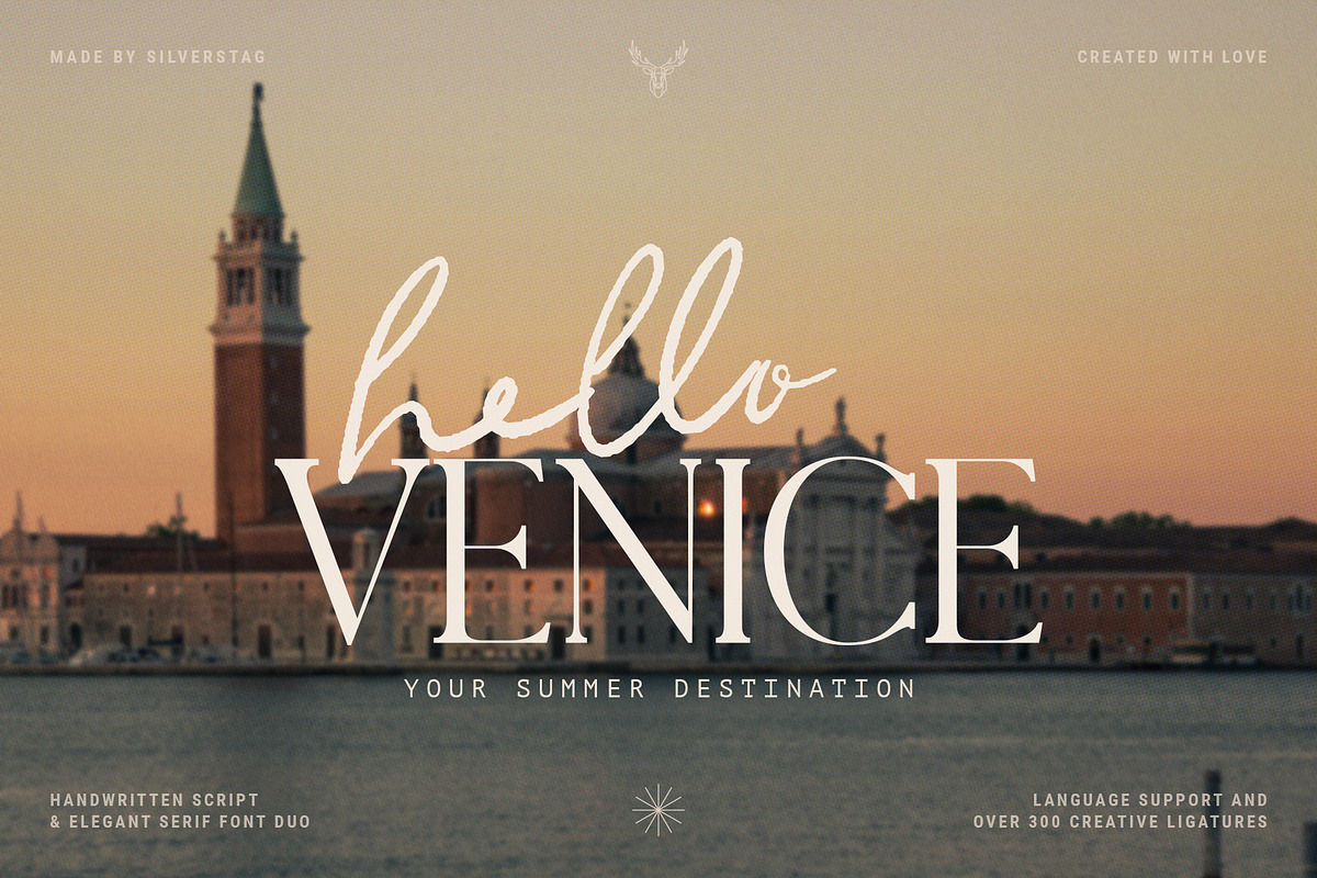 Riverside Lovers - Elegant Font Duo, a Serif Font by SilverStag Type ...