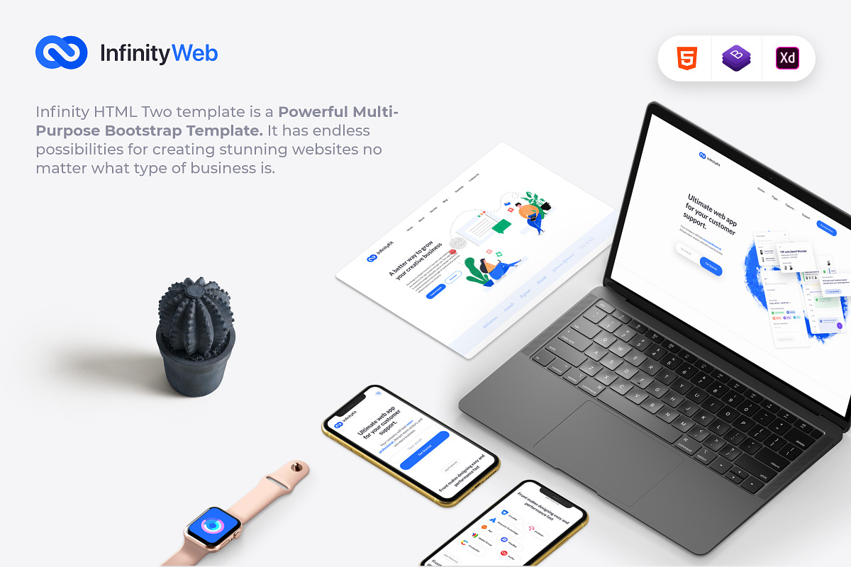 InfinityWeb HTML Template, a Websites & App Template by TemplateZuu