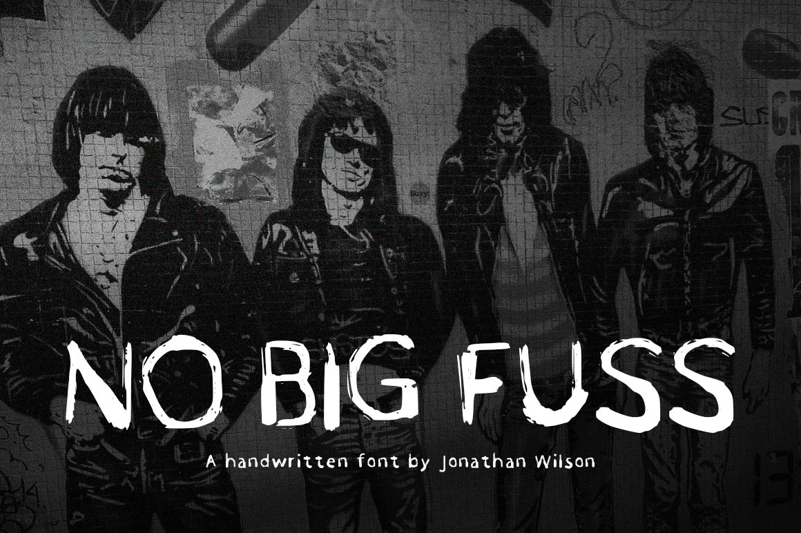 No Big Fuss Hand Lettered Font, a Script Font by Digital Art Downloads ...