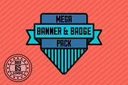 Mega Banner & Badge Pack, an Object Graphic by Matt Borchert