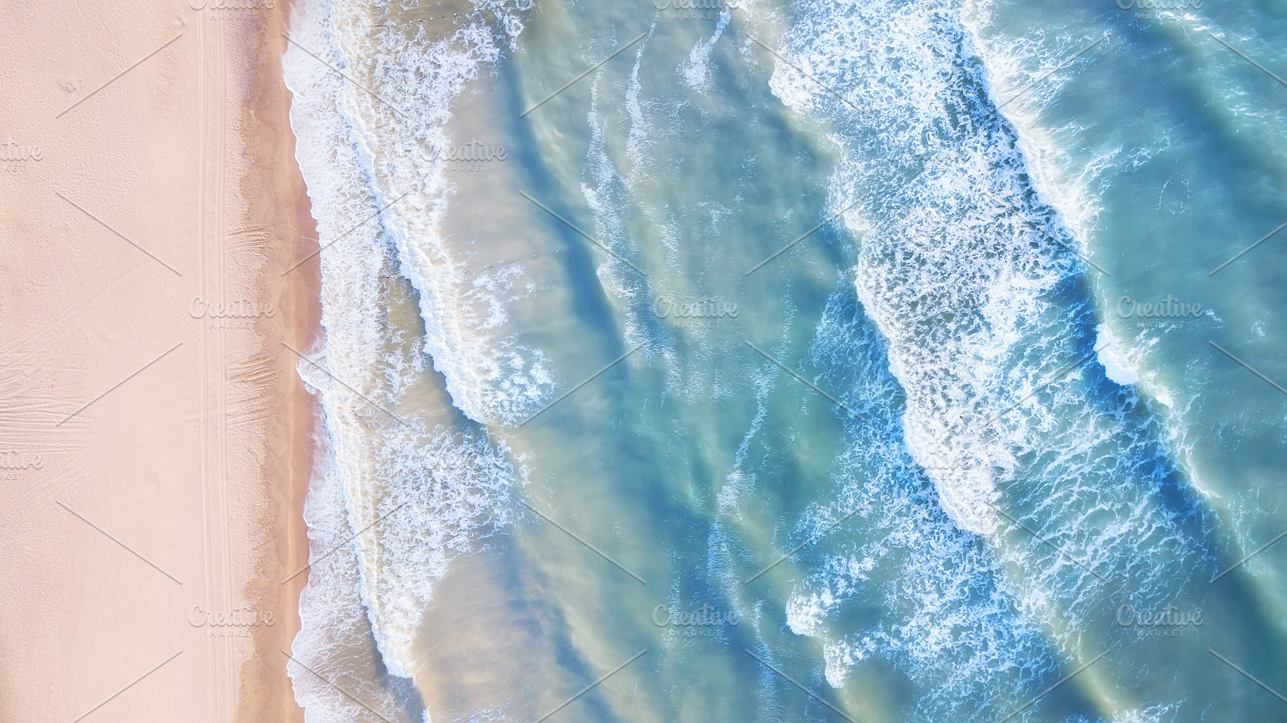 Aerial view on the waves containing wave, aerial, and view, a Nature ...
