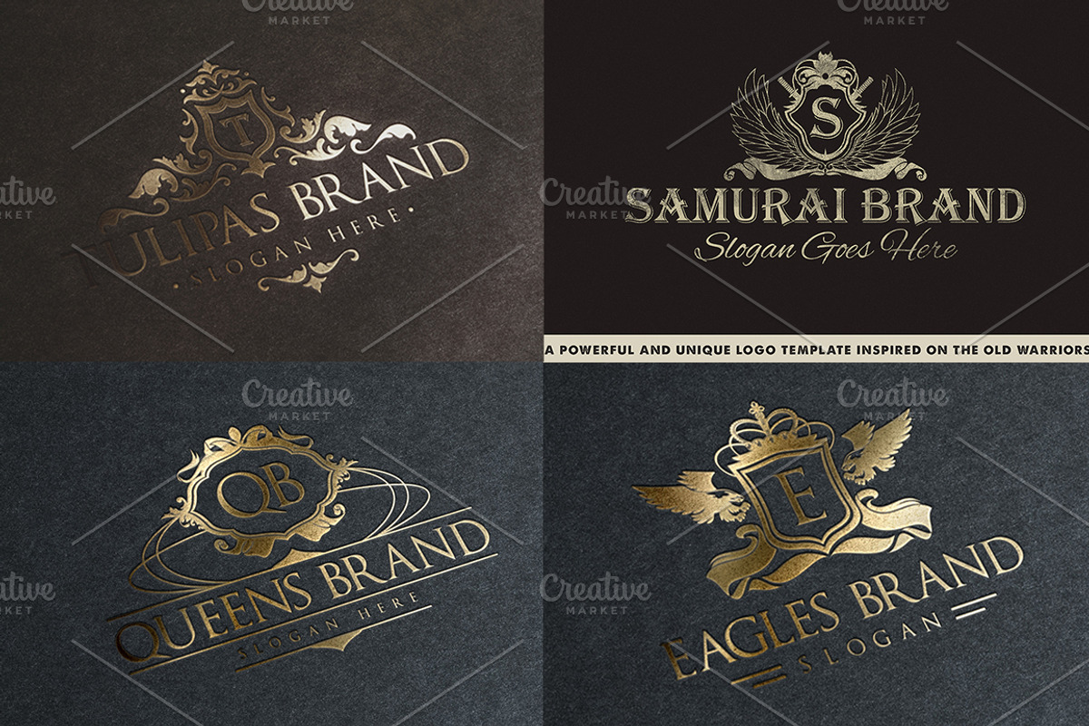 Supreme Logo Bundle + Gold Textures, a Branding & Logo Template by ...