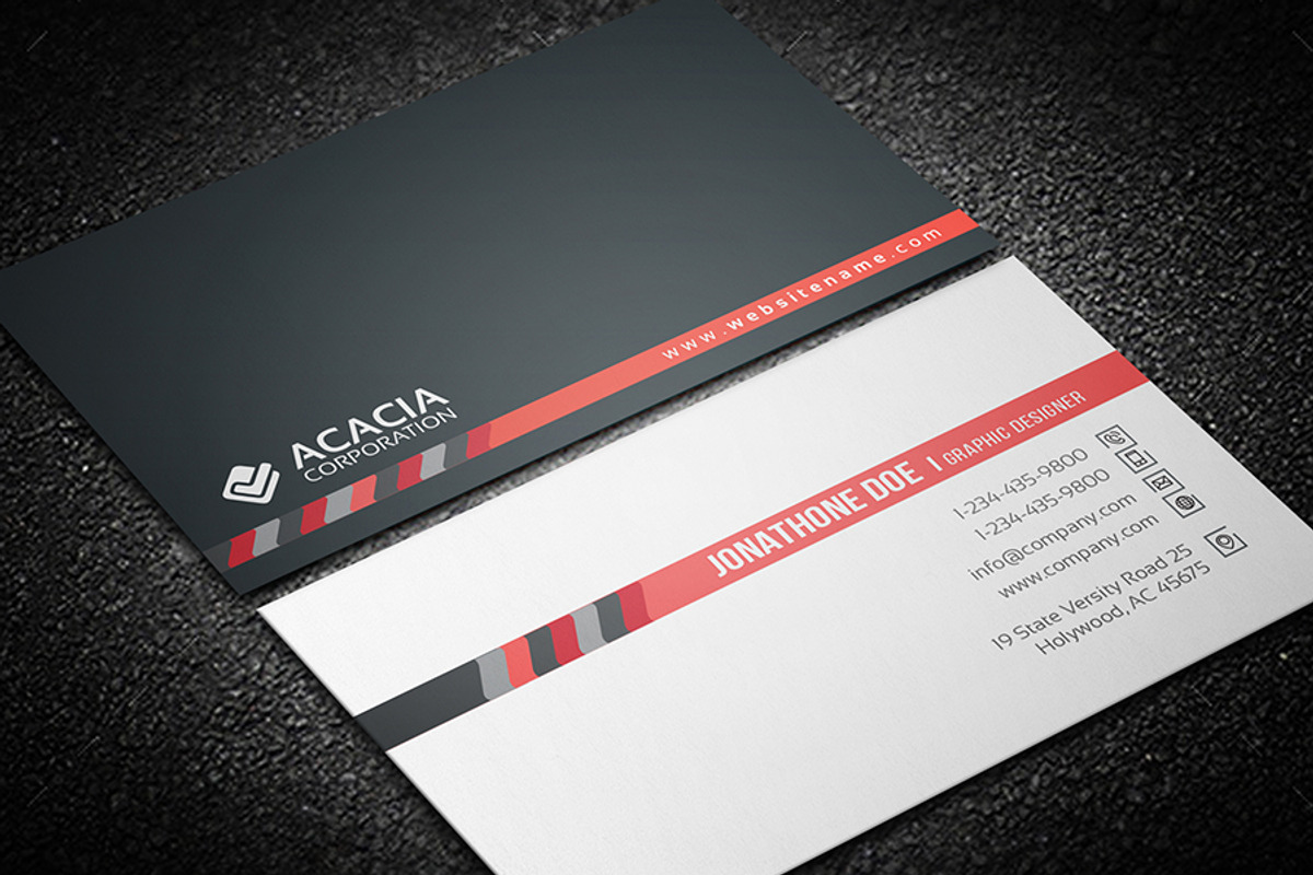 Line Business Card, a Business Card Template by DesignGhar