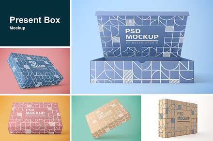 Thanksgiving Box Mockup, a Cups & Container Mockup by Qaleb Studio