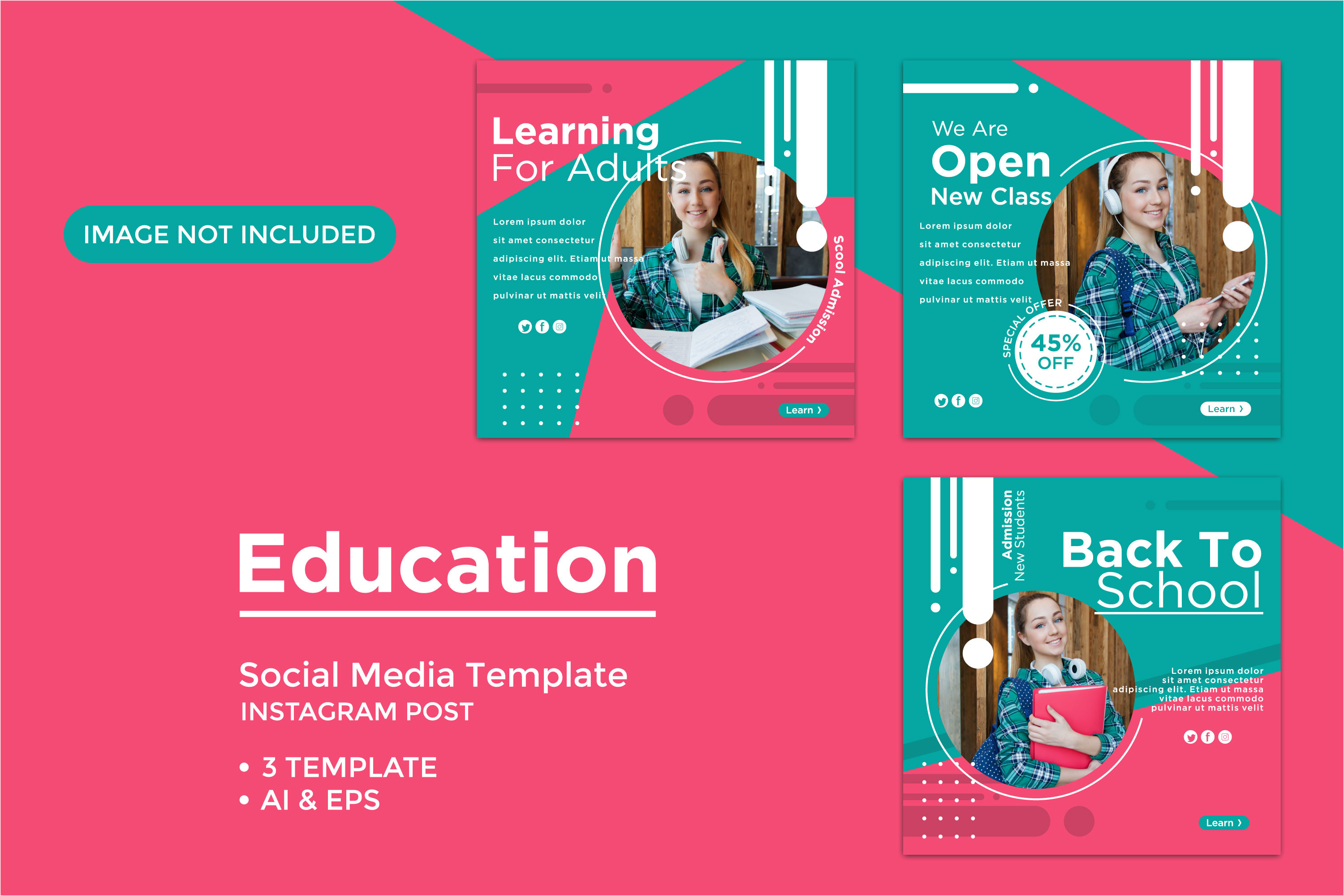 Education instagram post, a Social Media Template by Alvaro_ID
