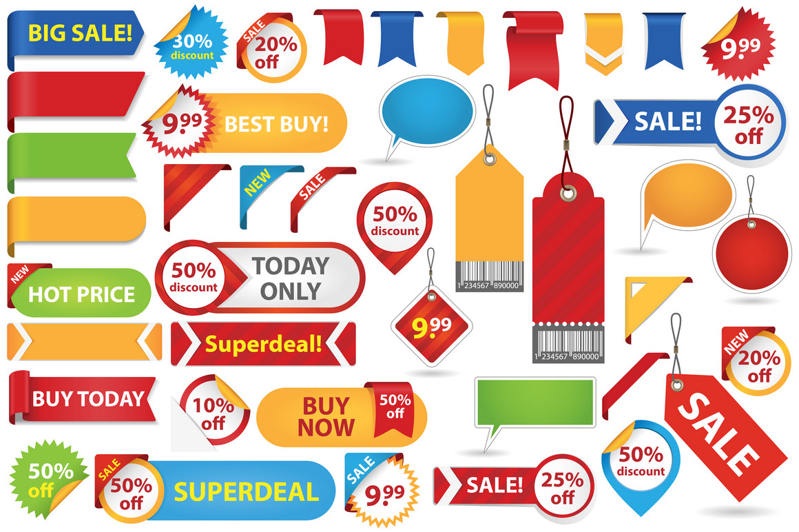Big Set of Sale Stickers, a Templates & Theme by Genestro Shop