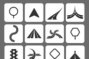 Set of road traffic icons | Outline Icons ~ Creative Market