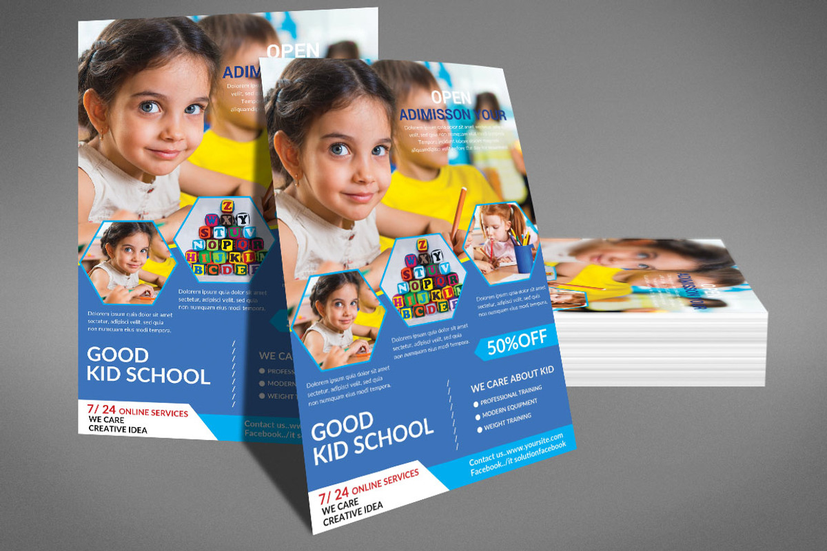 School Flyer, a Flyer Template by graphicforest