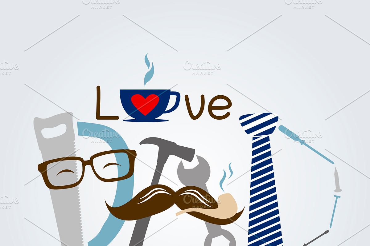 Vector Happy Father's Day, an Object Illustration by ArtBackground ...