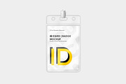 Vertical Name Tag Badge Mockup, a Merchandise Mockup by WebAndCat