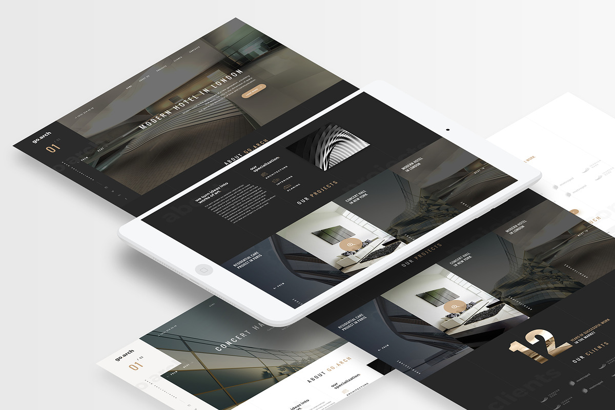 go.arch - Architecture PSD Template, a Landing Page Template by Spartak ...