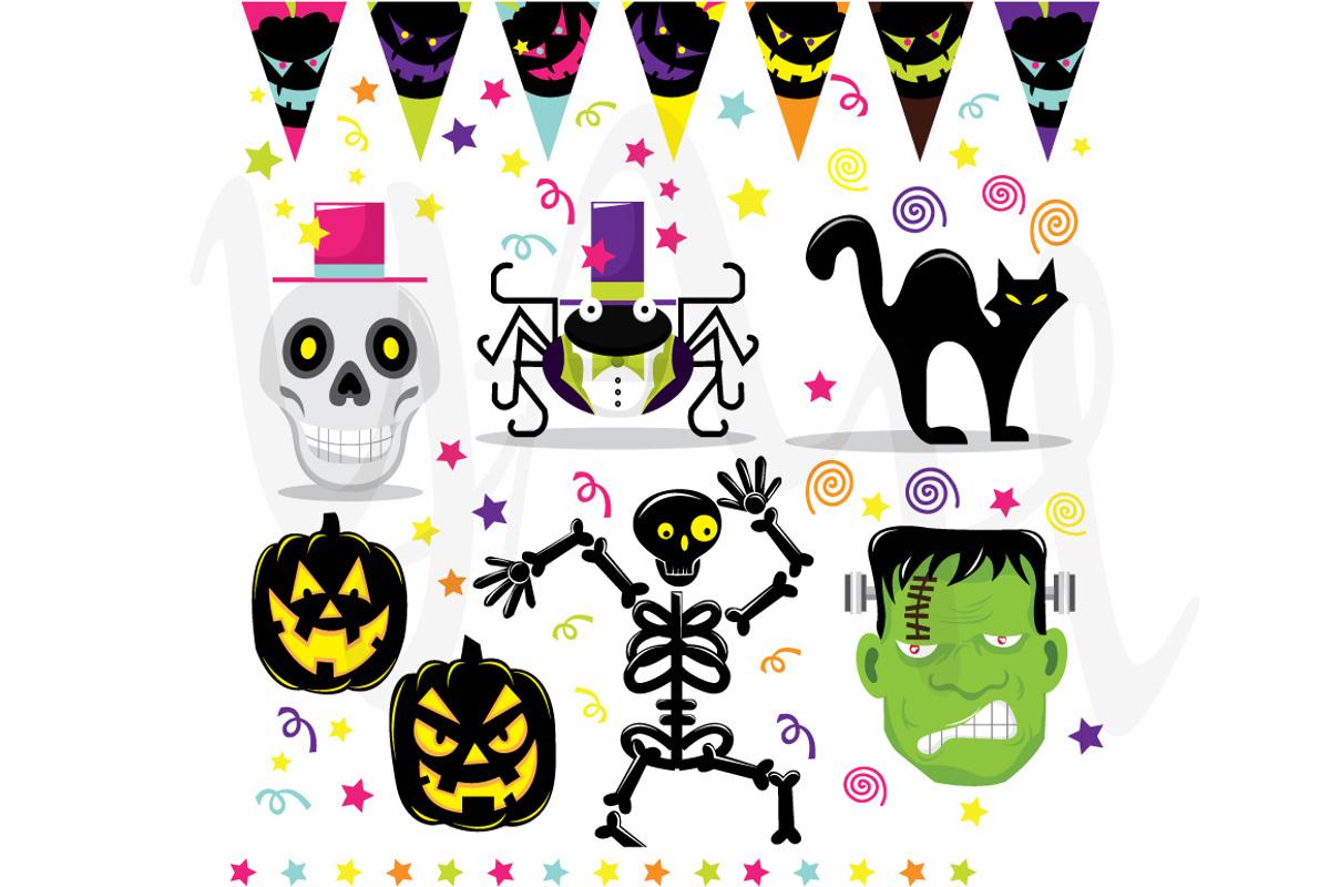 Halloween Clip Art Set, a Decorative Illustration by YenzArtHaut ...