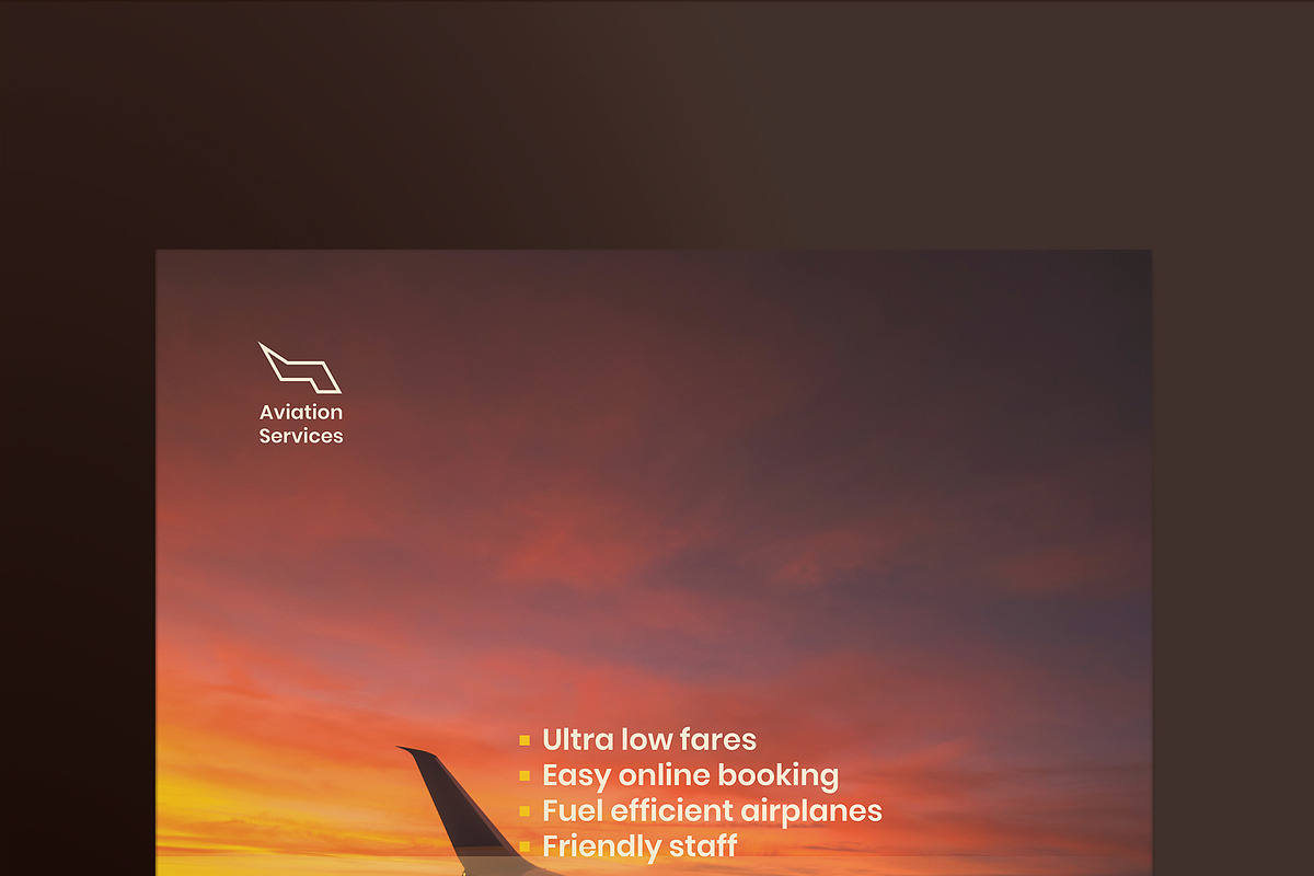 Airlines Aviation Poster, a Flyer Template by TemplatesNow!