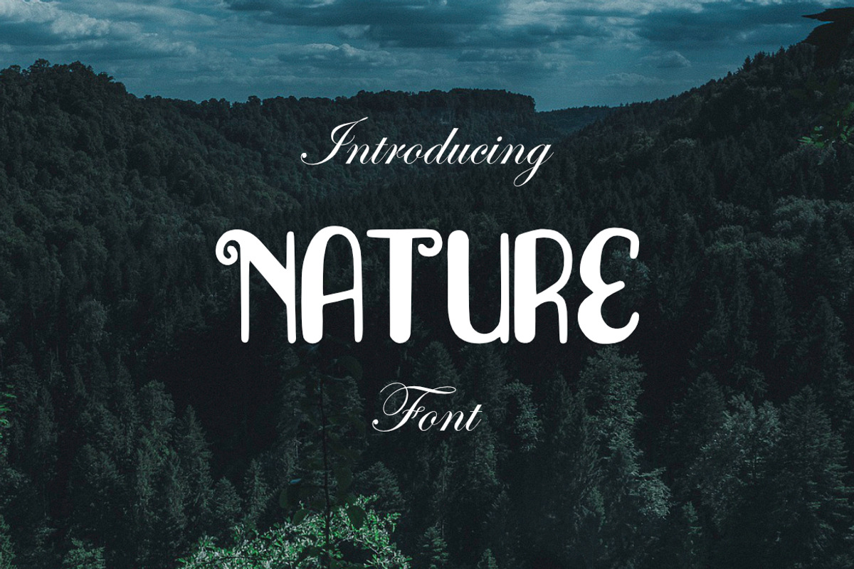 Nature Font, a Font by ArdiDesigns