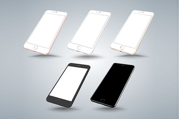 iPhone 7 vector mockups perspective, an iPhone Mockup by Vector object