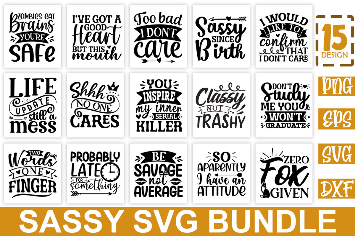 Sassy SVG Bundle, an Illustration by CraftingStudio