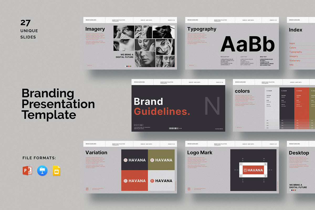 Brand Guidelines Presentation, a Presentation Template by Dream-Lab