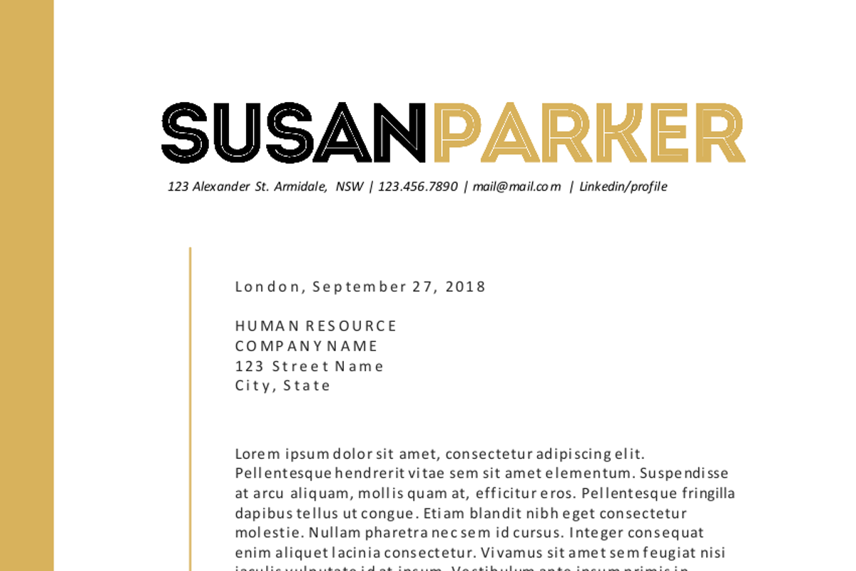 Bold modern Word resume template, a Resume Template by Inkpower