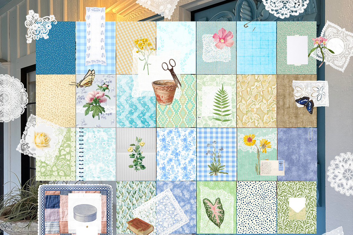 Quiet Heritage Collage Pack, an Object Graphic by Feelsoul