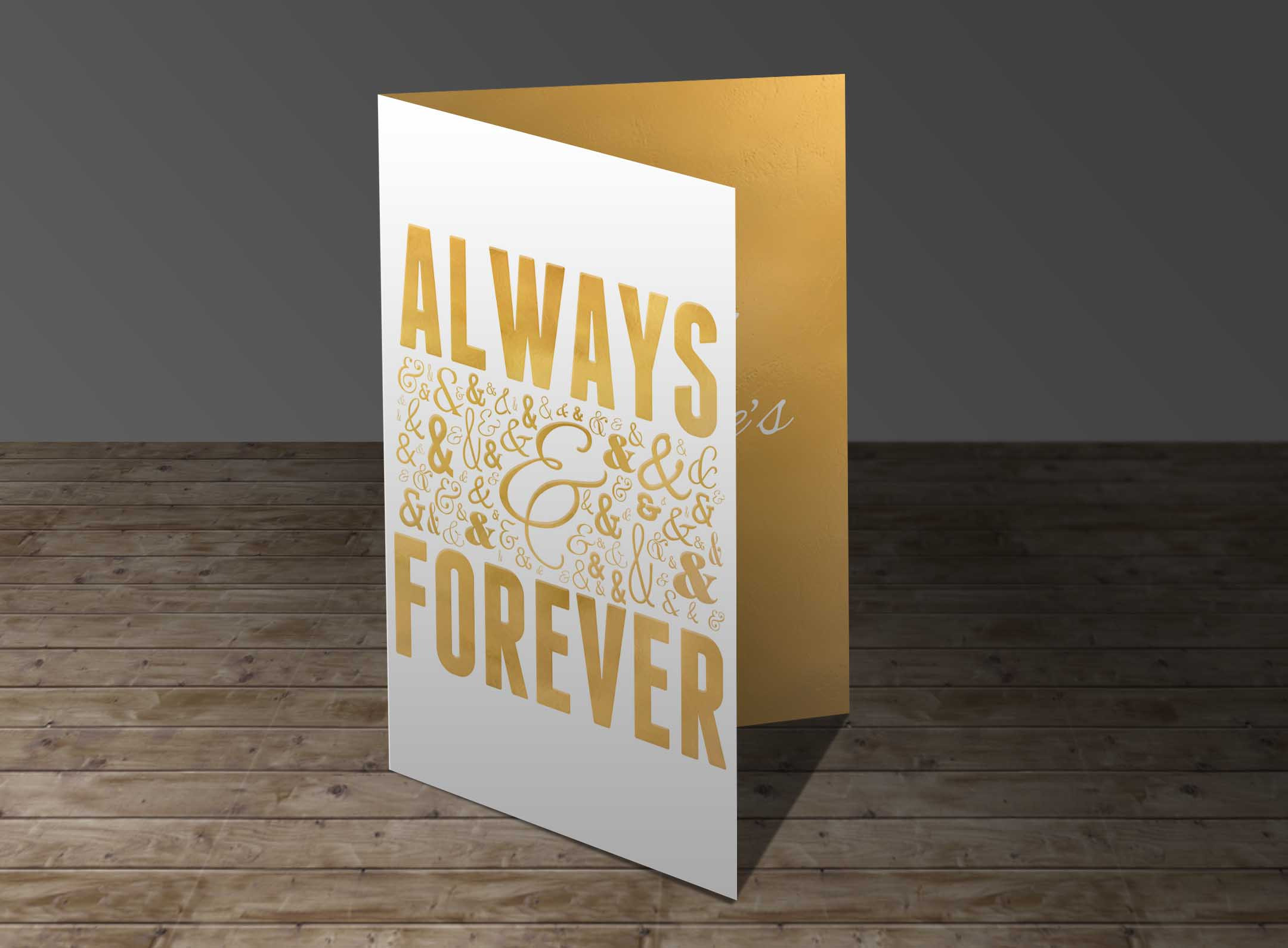 Always & Forever Greeting Card, a Card Template by Dream in Color Studio