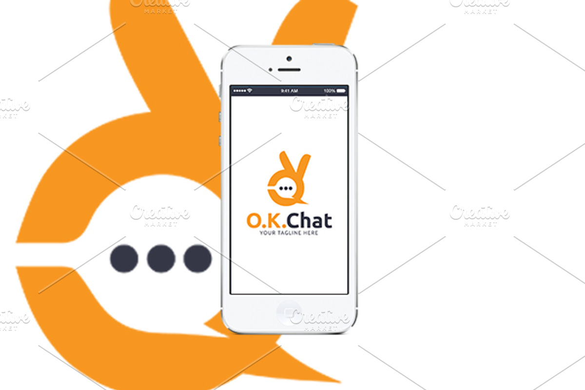 OK Chat Logo Template, a Branding & Logo Template by Geelator Studio