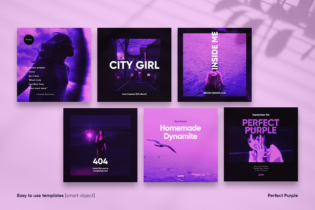 Perfect Purple Social Media Kit, a Social Media Template by September 5th