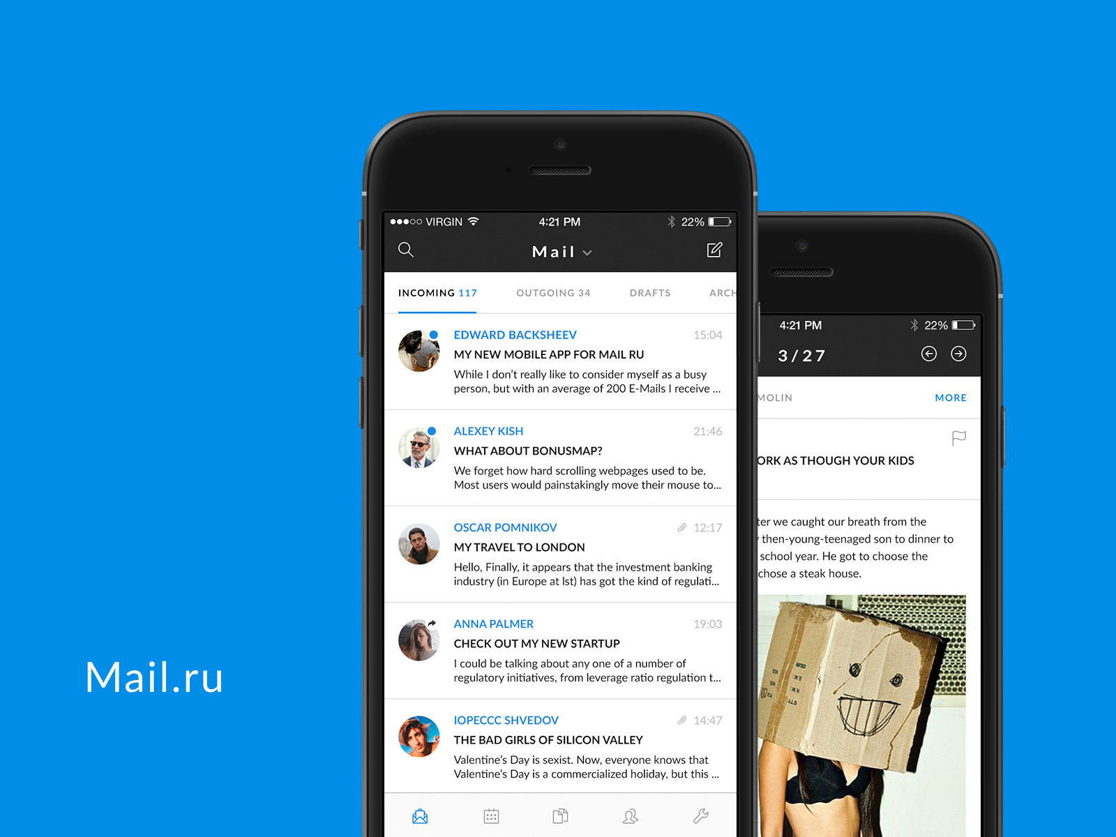 Mail/Cloud App iOS UI Kit, an UI Kit Template by Edward's Shop