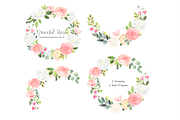 Graceful Rose Clip Art Complete Set, an Illustration by Paper Sun Design