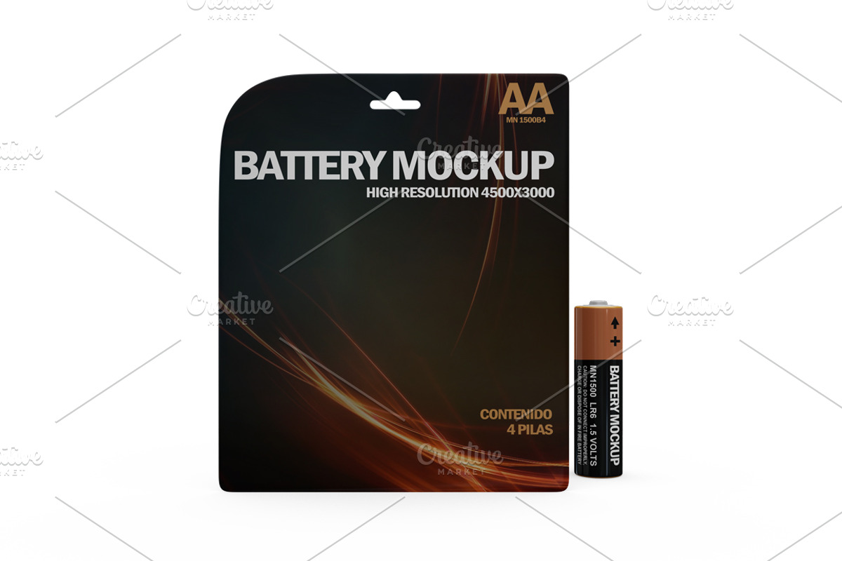 Battery Mockup, a Packaging Mockup by PixelMockup