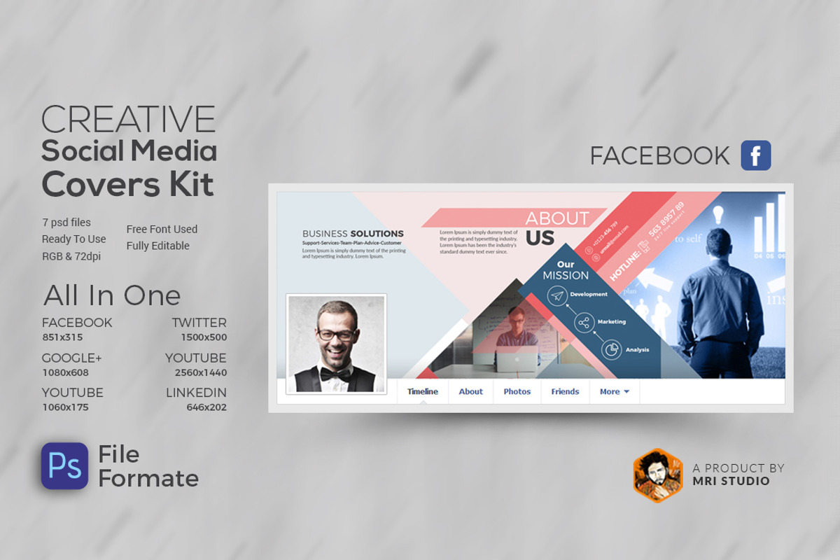 Creative Social Media Covers Kit, a Social Media Template by MRI STUDIO