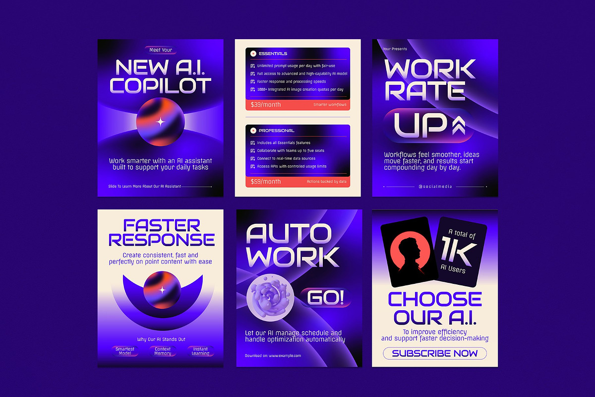 AI Instagram Template, a Social Media Template by graphicook