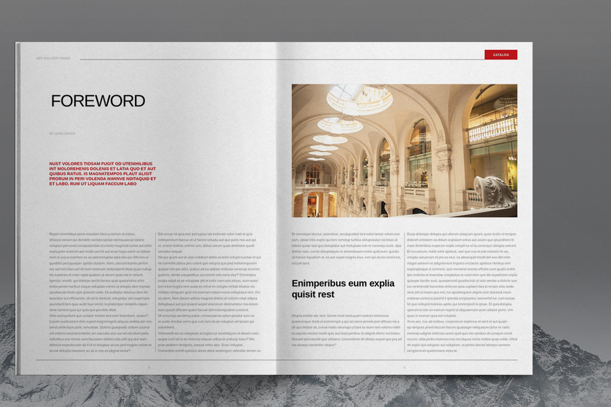 Art Gallery Catalog Layout Template