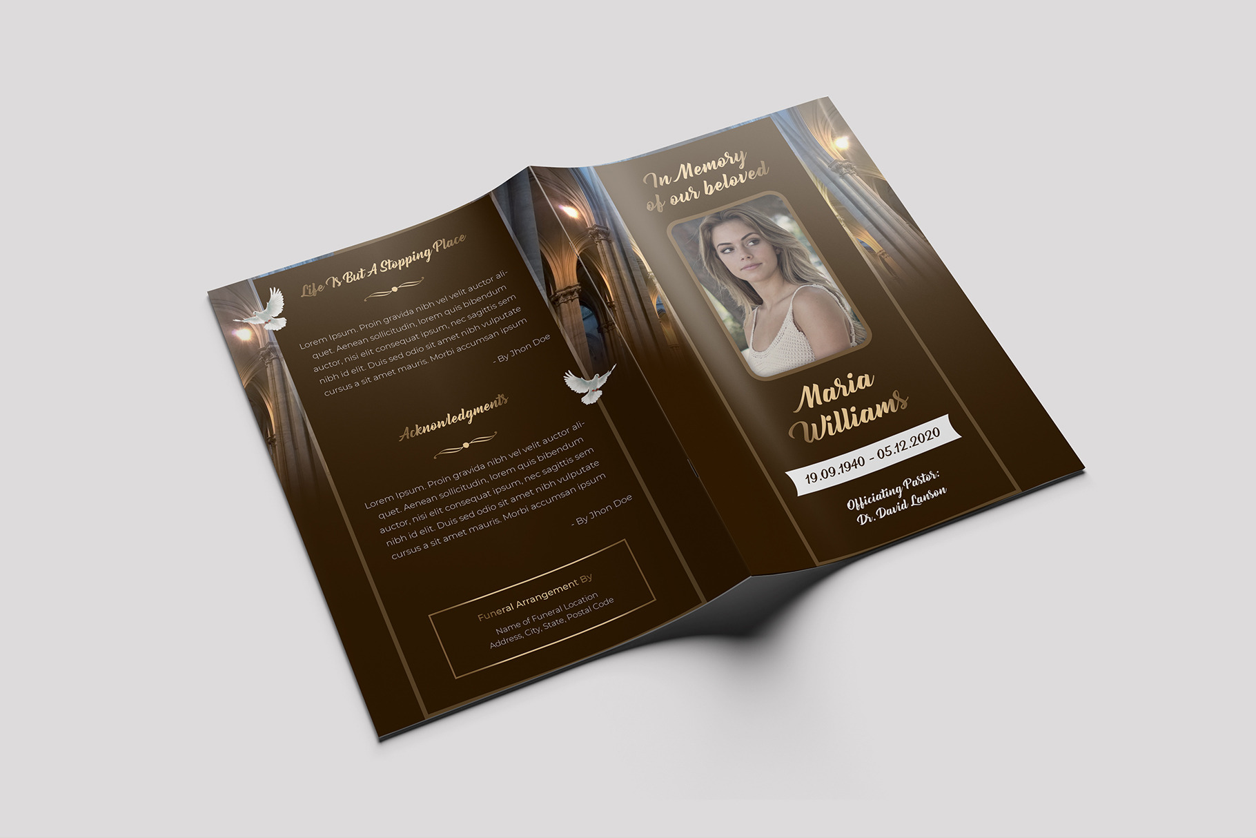Funeral Program | Ms Word Version, a Brochure Template by GreenPixi ...