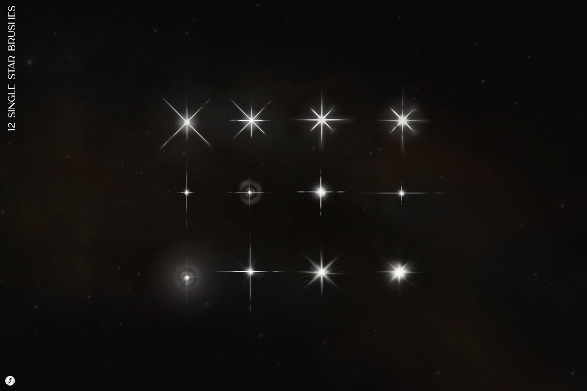 Star Procreate Brushes, a Brush Add-On by Freezerondigital