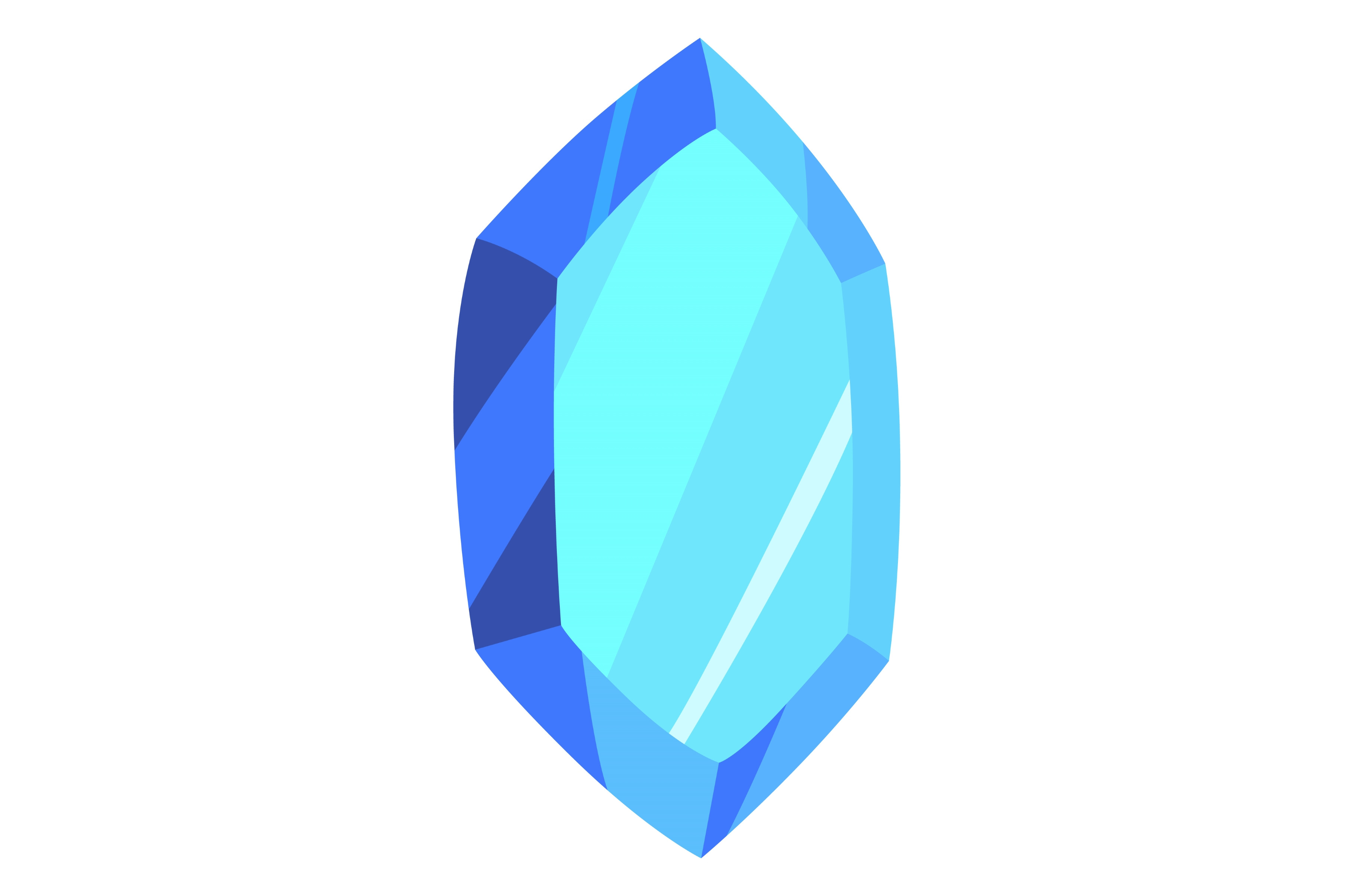 Blue ruby game icon. Vector cartoon, an Object Illustration by the8monkey