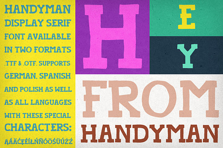 Handyman Font + Wood Outline | Serif fonts ~ Creative Market