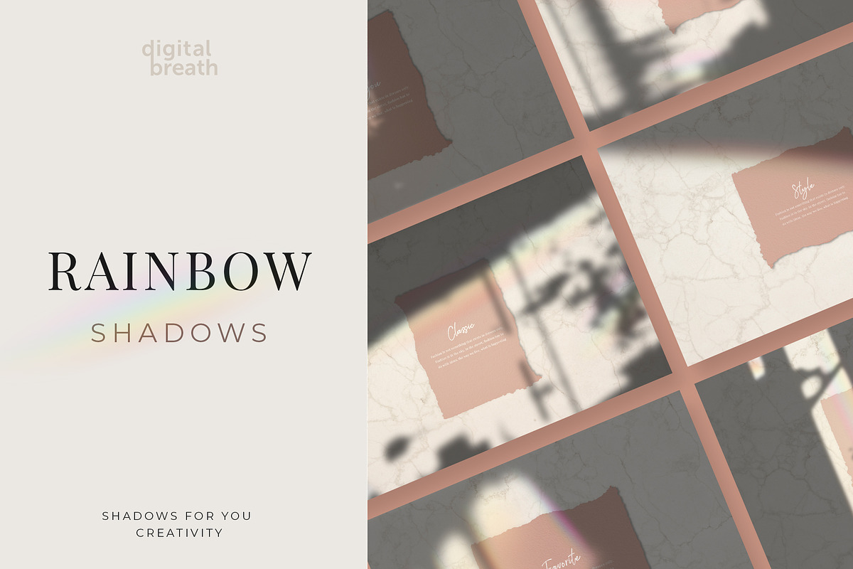 Rainbow shadows, an Object Graphic by Digital Breath templates ...