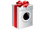 Realistic vector washing machine, an Object Graphic by Sunny
