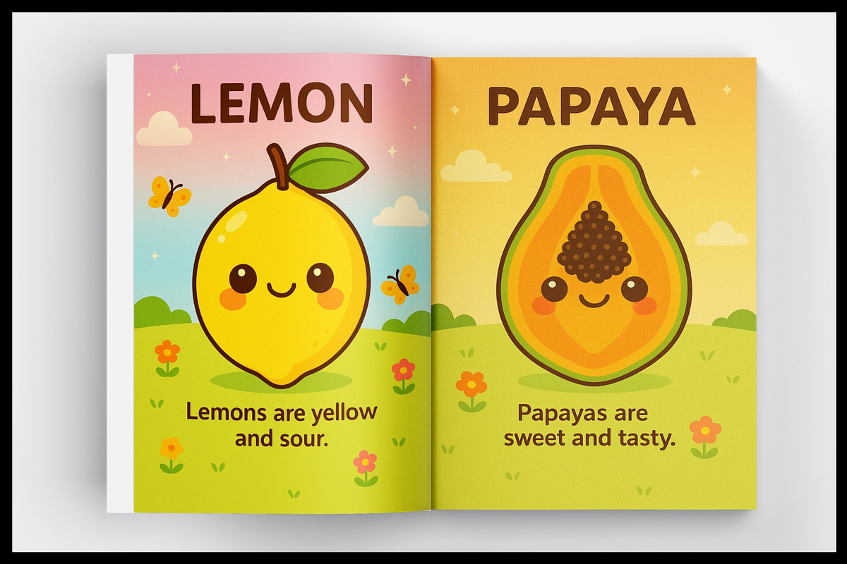 My First Fruits Book for Kids, a Stationery Template by Designmela01