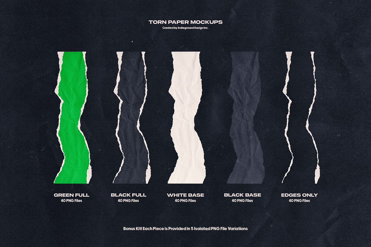 Torn Paper Mockups & Textures, a Texture Graphic by Indieground Design Inc.