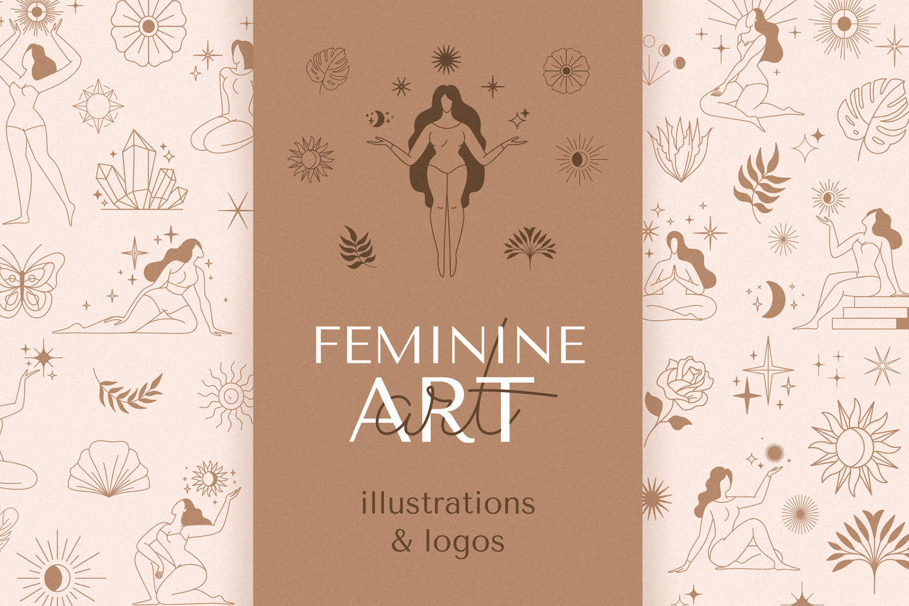 Feminine art. Illustrations & logos, an Illustration by venimo ...