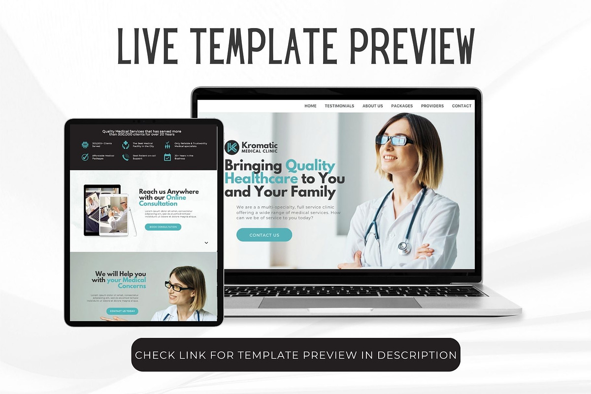 Medical Clinic Canva Website Template