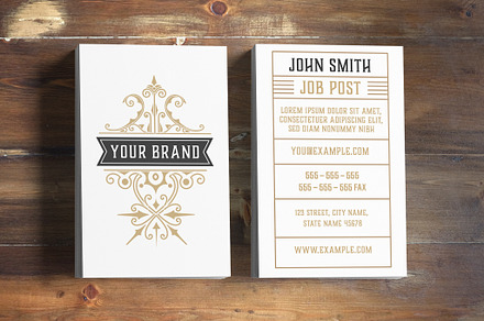 Vintage label for packing, a Card Template by OneVectorStock