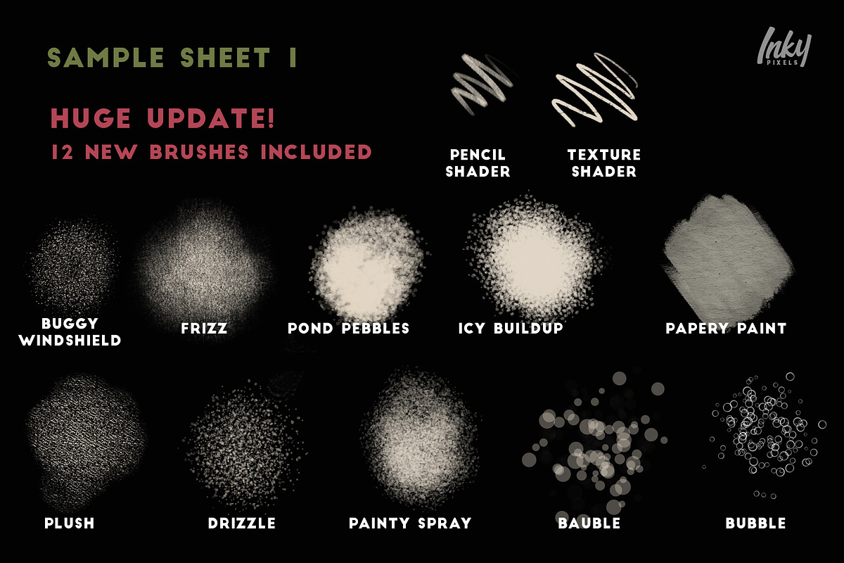 Debris Texture Brushes for Procreate, a Brush Add-On by Inky Pixels