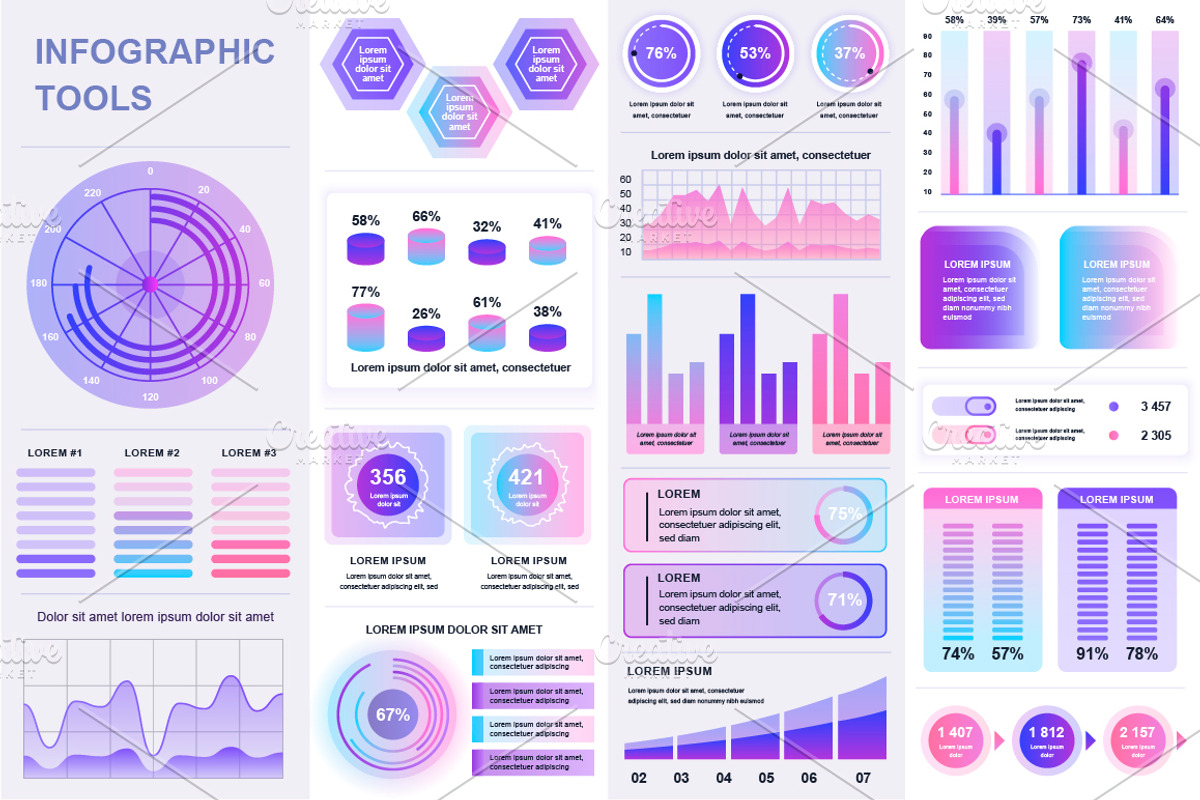 Infographics Template Mega Bundle, a Presentation Template by alexdndz
