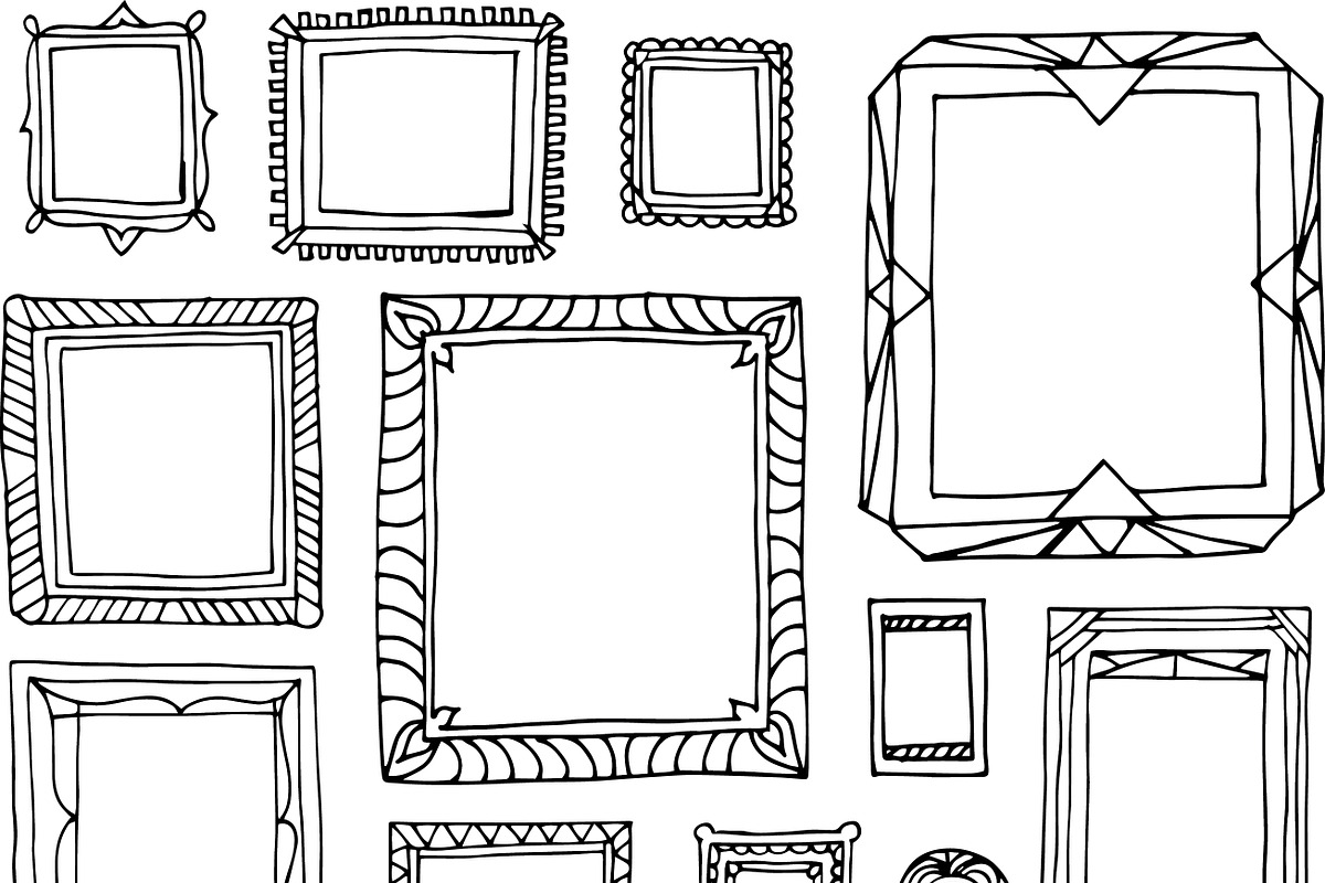 Picture Frame Illustrations, a Decorative Illustration by Kim Creates ...