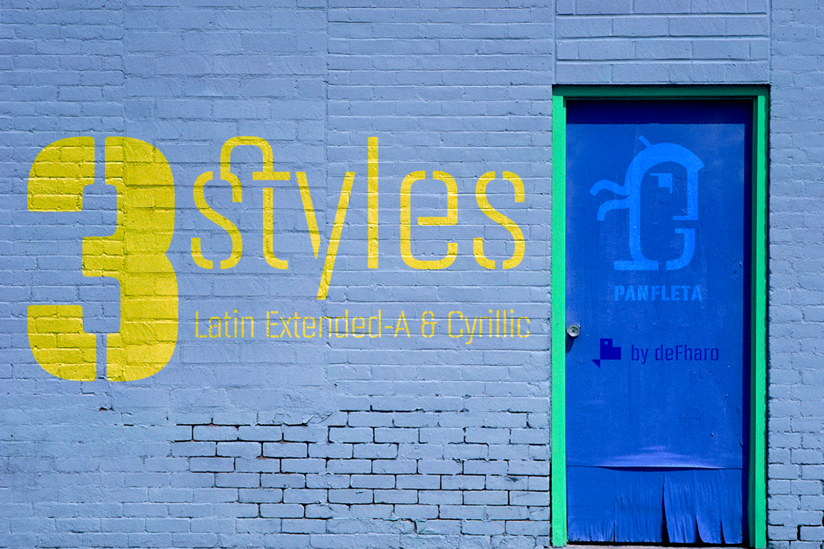 Panfleta Stencil -3 fonts-, a Sans Serif Font by deFharo